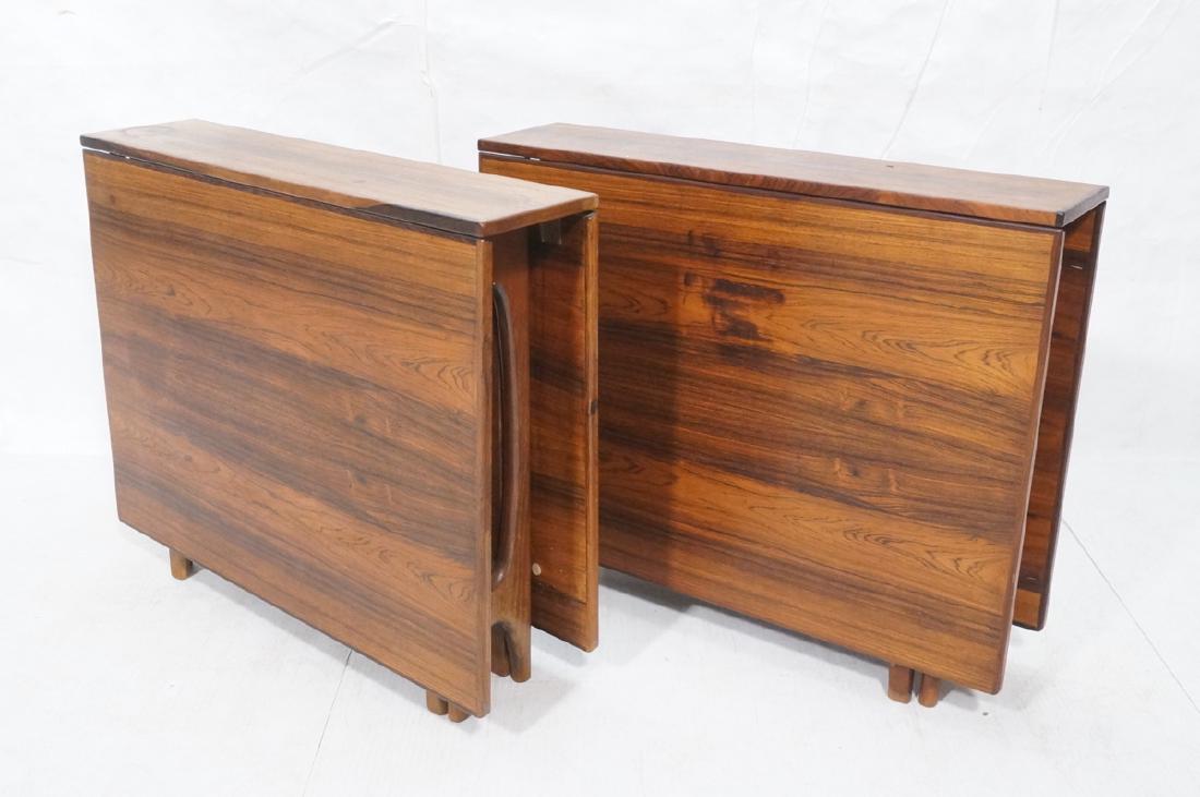 Pr Scandinavian Modern Rosewood Drop side Tables.