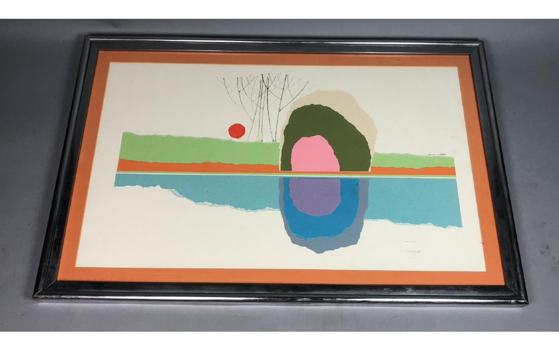 CALVIN J LIBBY Modernist Colored Paper Collage. L