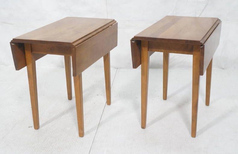Pr Hartshorn Drop Side End Side Tables. Tapered S