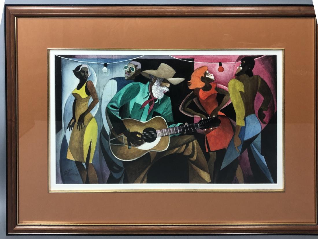 COLUMBUS KNOX Watercolor Musician & Dancers. Knox