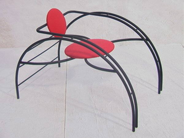 245: MEMPHIS Style Spider Leg Chair. Red seat over meta - Aug 28, 2007 ...
