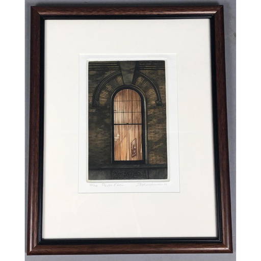 Frederick Mershimer Modernist Print Of Architectu