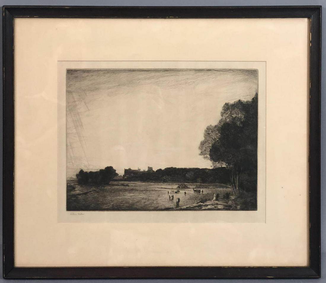 William Walker Artist Proof Etching Beach Scene W