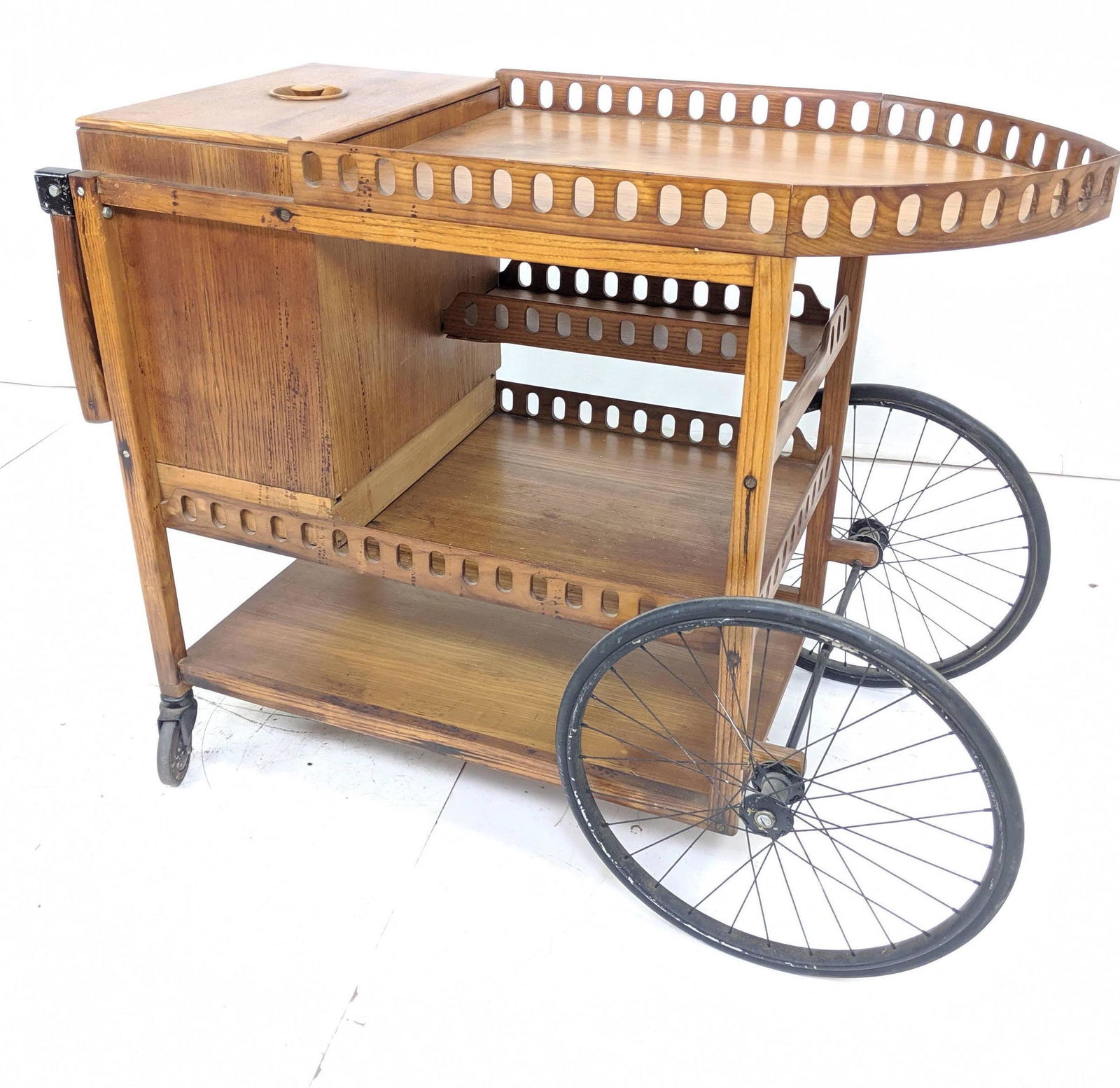Pine Rolling Serving Bar Tea Cart. Flip up handle. Gall - Oct 29, 2019 ...
