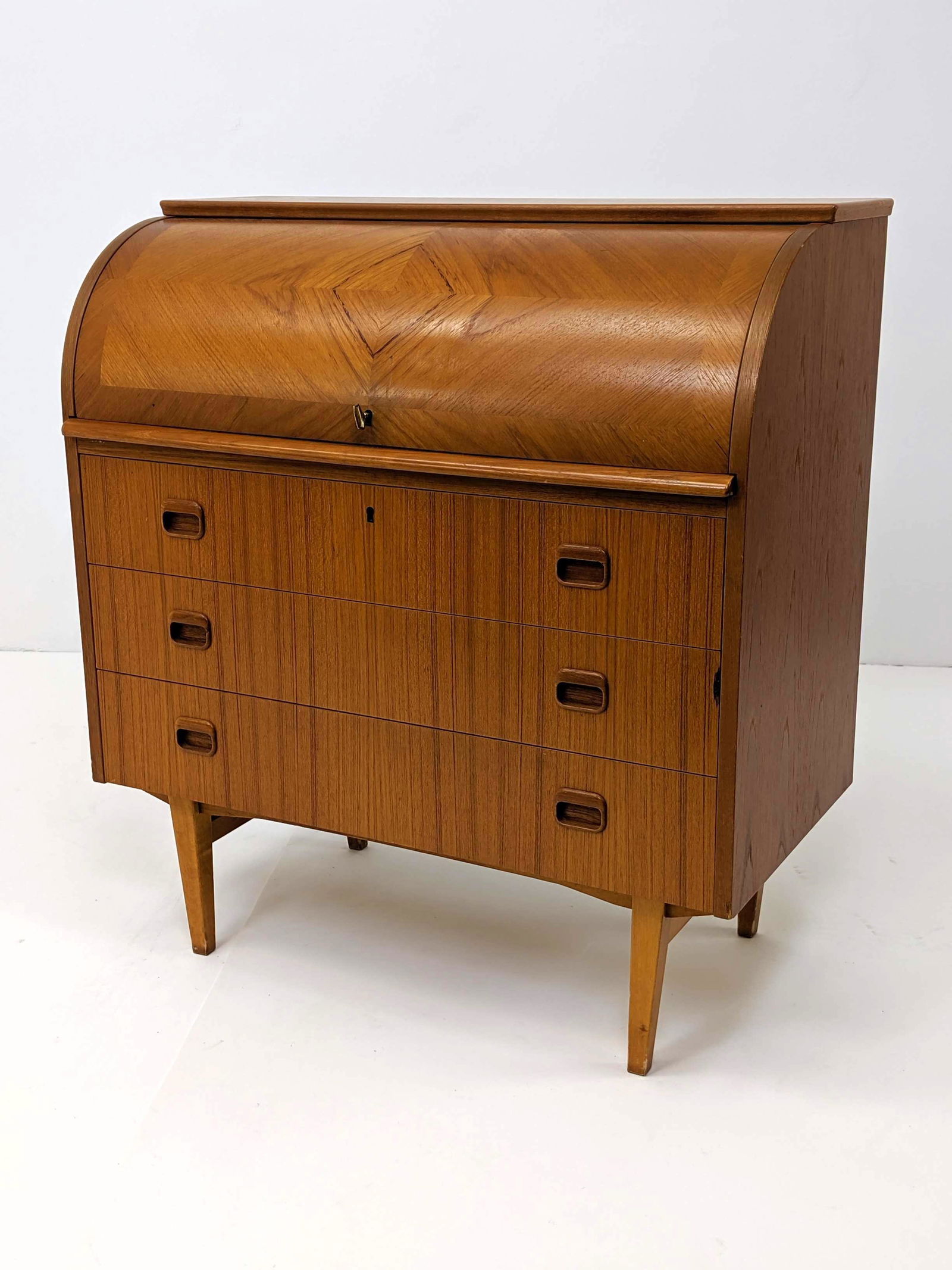 Danish Modern Teak Cylinder Roll Top Desk. Roll top a - Dec 10, 2019 ...