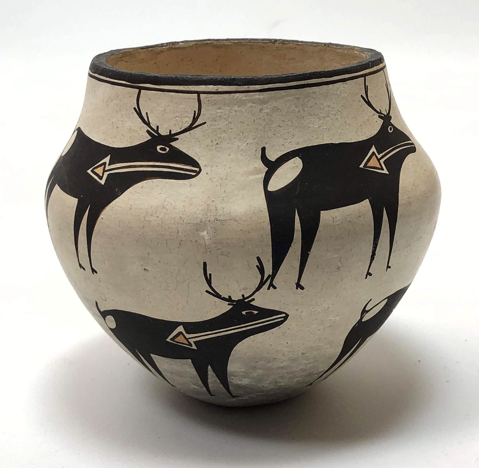 LUCY M. LEWIS Pottery ACOMA Vase. White ceramic body wi - Mar 04, 2020 ...