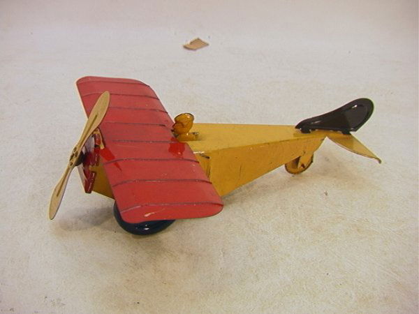 Vintage Tin Wind Up Airplane Dimensions: : L: 7