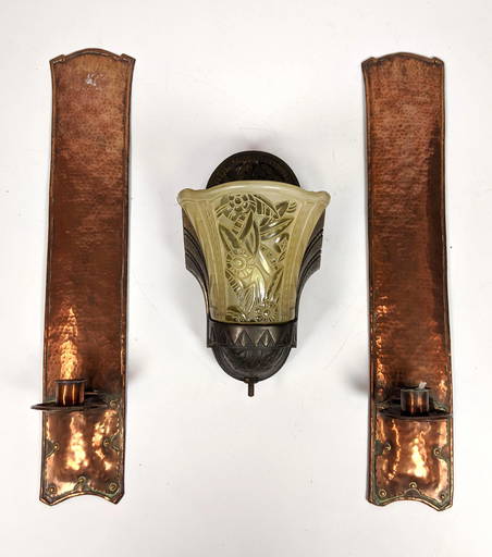 Vintage Lighting. Art Deco Max Schaffer Wall Sconce An