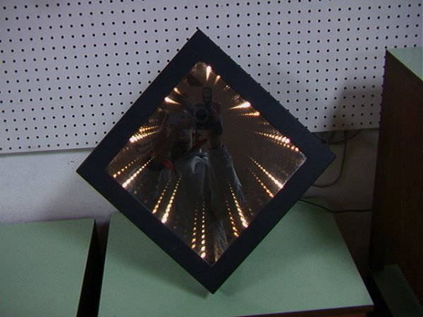 Mirrored Op Art Infinity Light Box. Multi Mini Li