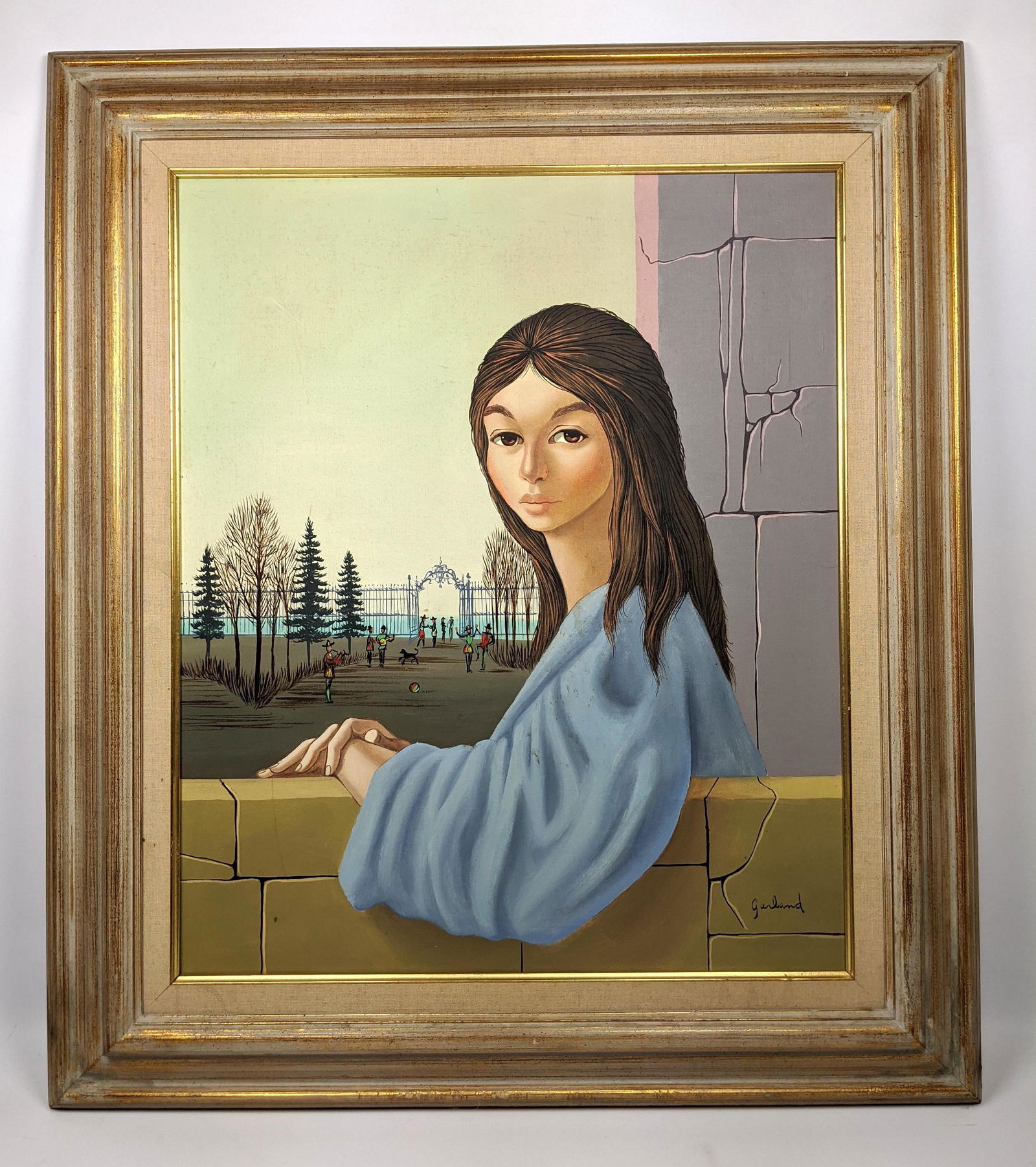 George Garland Oil Painting On Canvas. Young Lady.