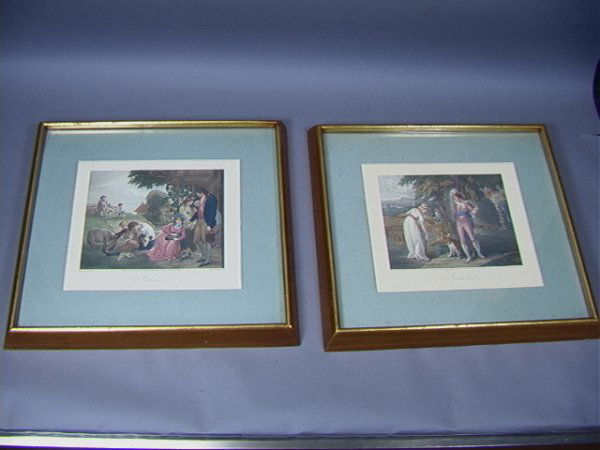 140: Pair F BARTOLOZZI Engravings Summer and Autumn An