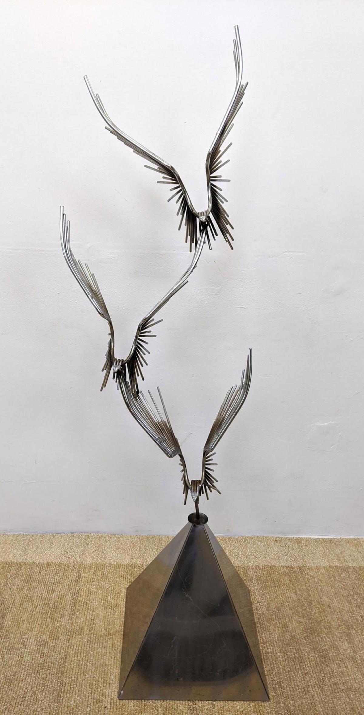 C. Jere Birds In Flight Floor Sculpture. 3 Birds. Unmar