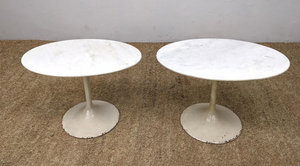 Pr Eero Saarinen Style Tables. Tulip Side Tables. Ename Pr Eero Saarinen Style Tables. Tulip Side Tables. Ename