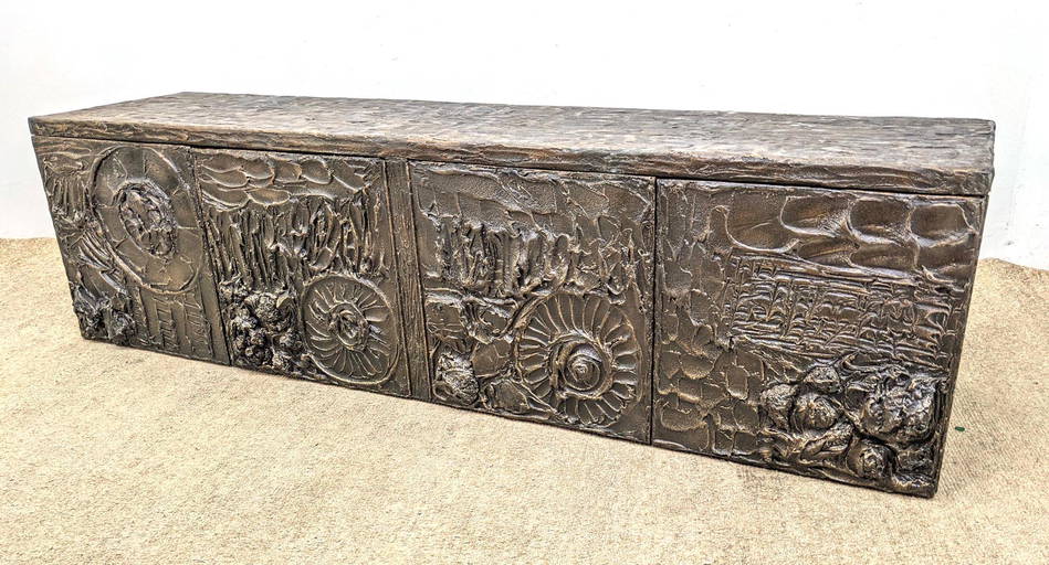 Paul Evans Sculptural Goop Wall Mounted Cabinet. Highly