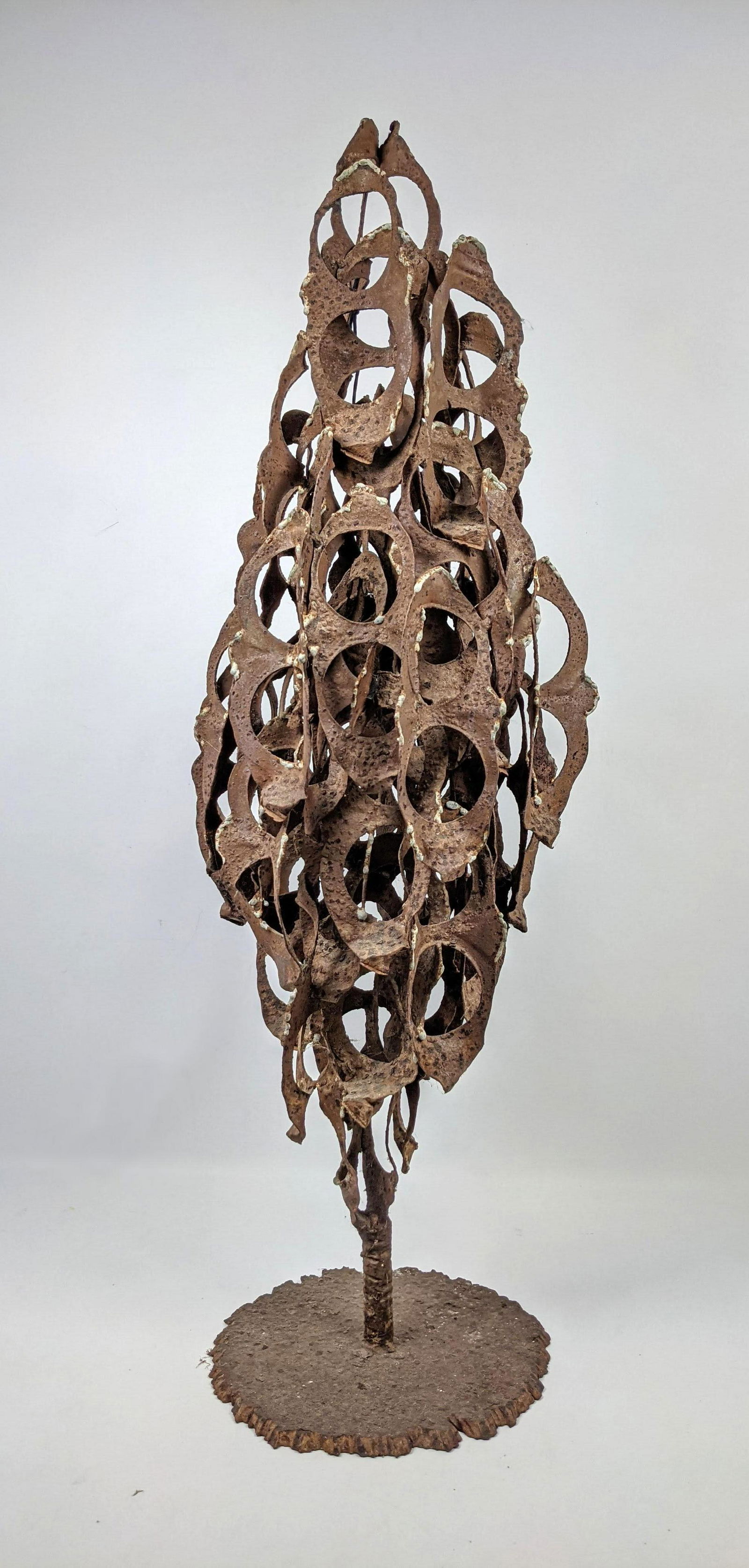 Brutalist Tree Form Modernist Iron Sculpture. Overall