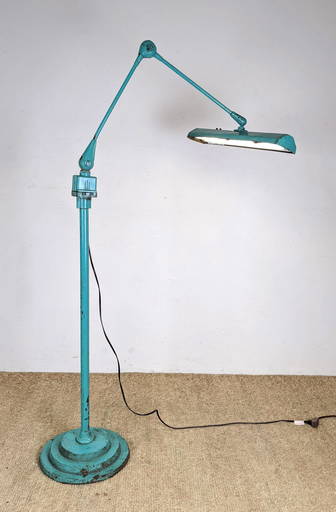 Industrial Adjustable Task Floor Lamp.