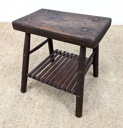 Rustic Dark Stained Wood Table. Slat Lower Level. - Sep 29, 2021 ...