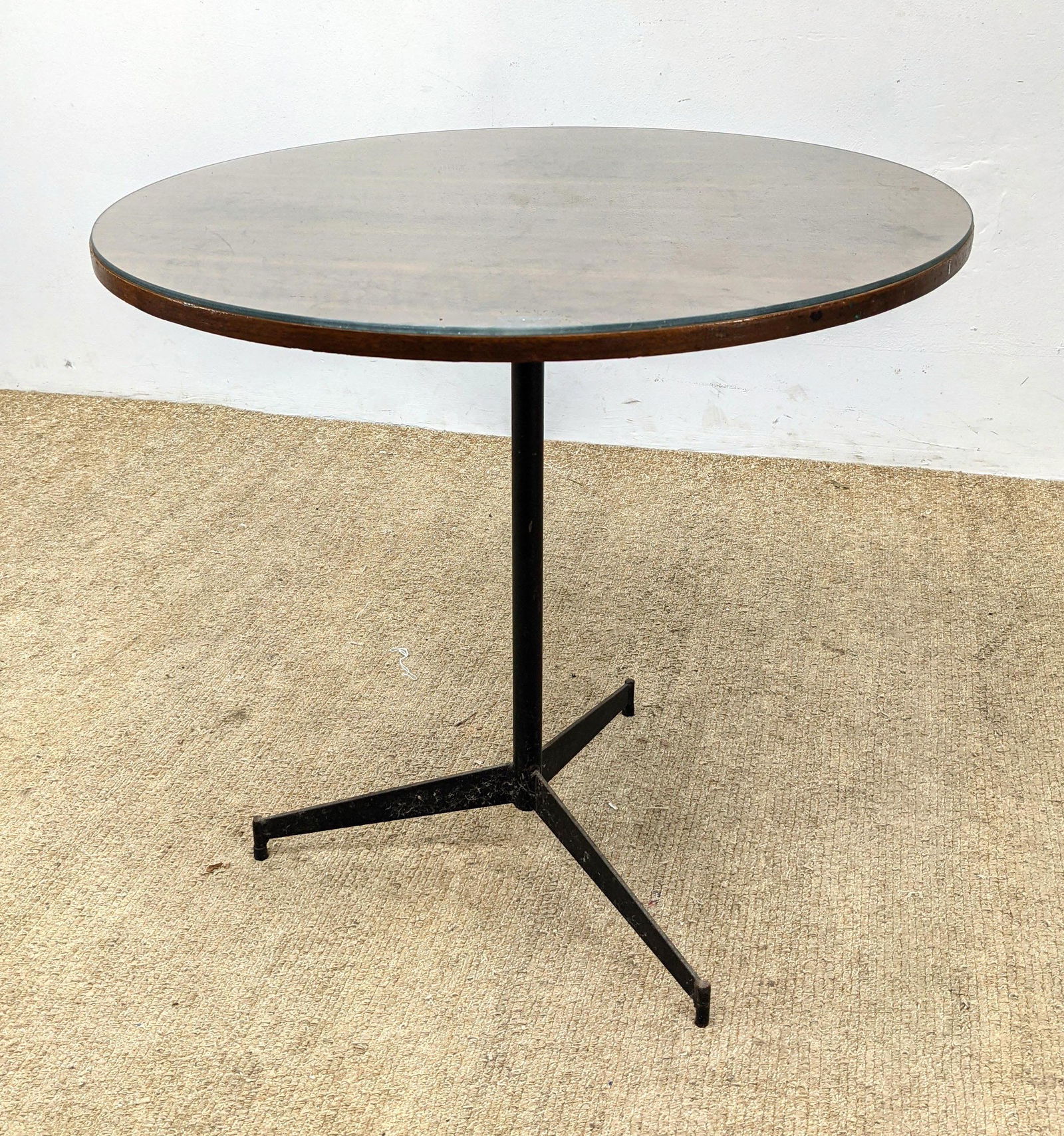 Mid Century Modern Cafe Table. Wood And Metal.