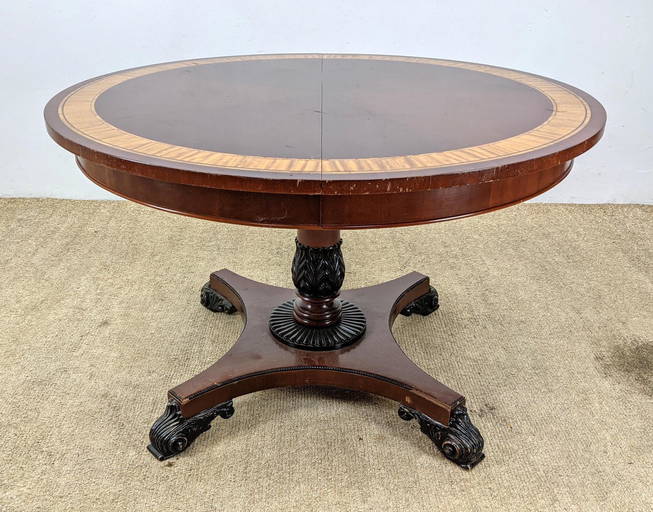 Baker Round Dining Table. No Leaves. Banded design. (#1129) on Dec 01 ...