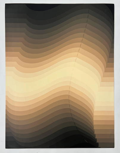 Lev Moross Serigraph. Modernist Abstract Print. Concen