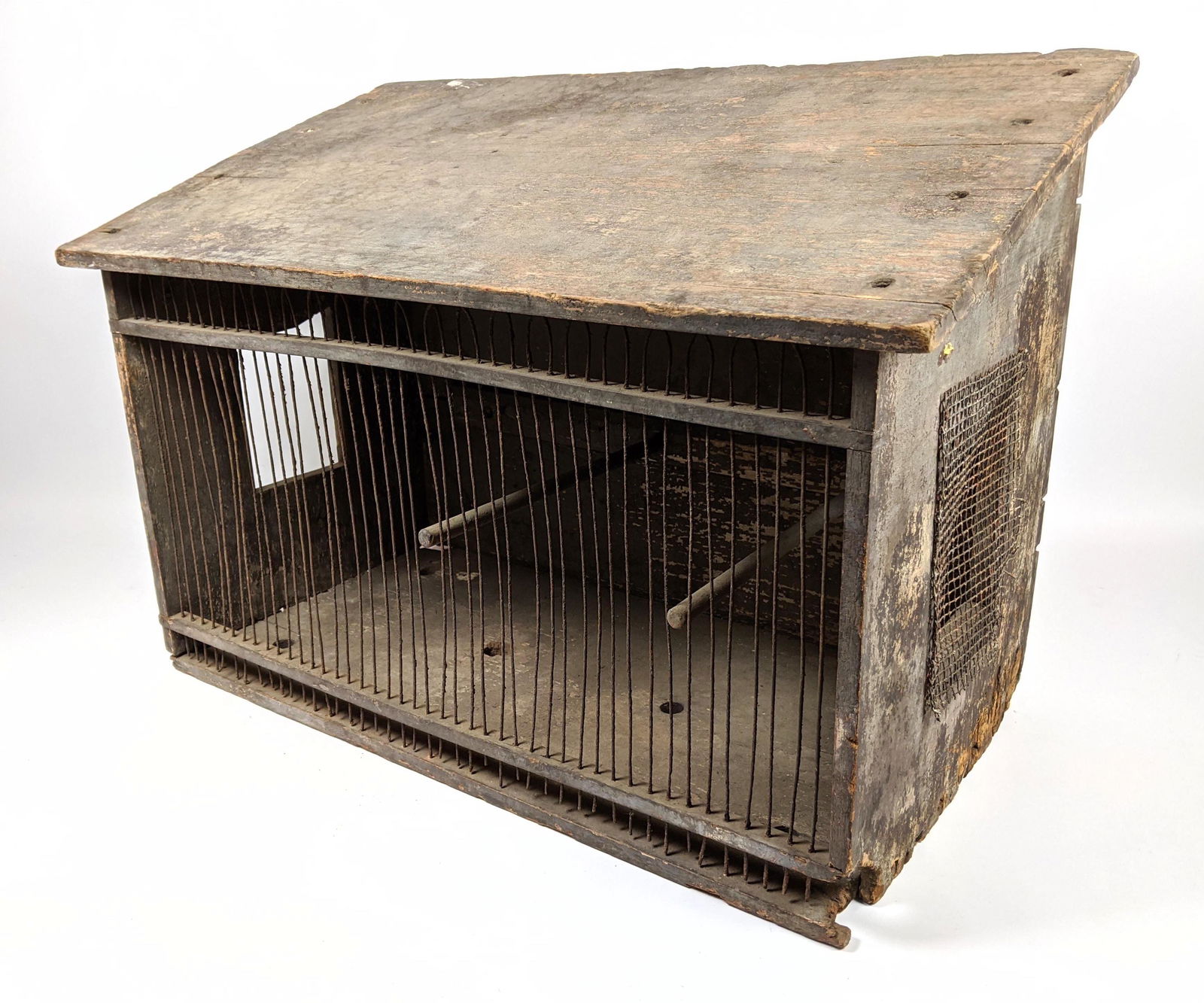 Vintage Rustic Folk Art Bird Cage.