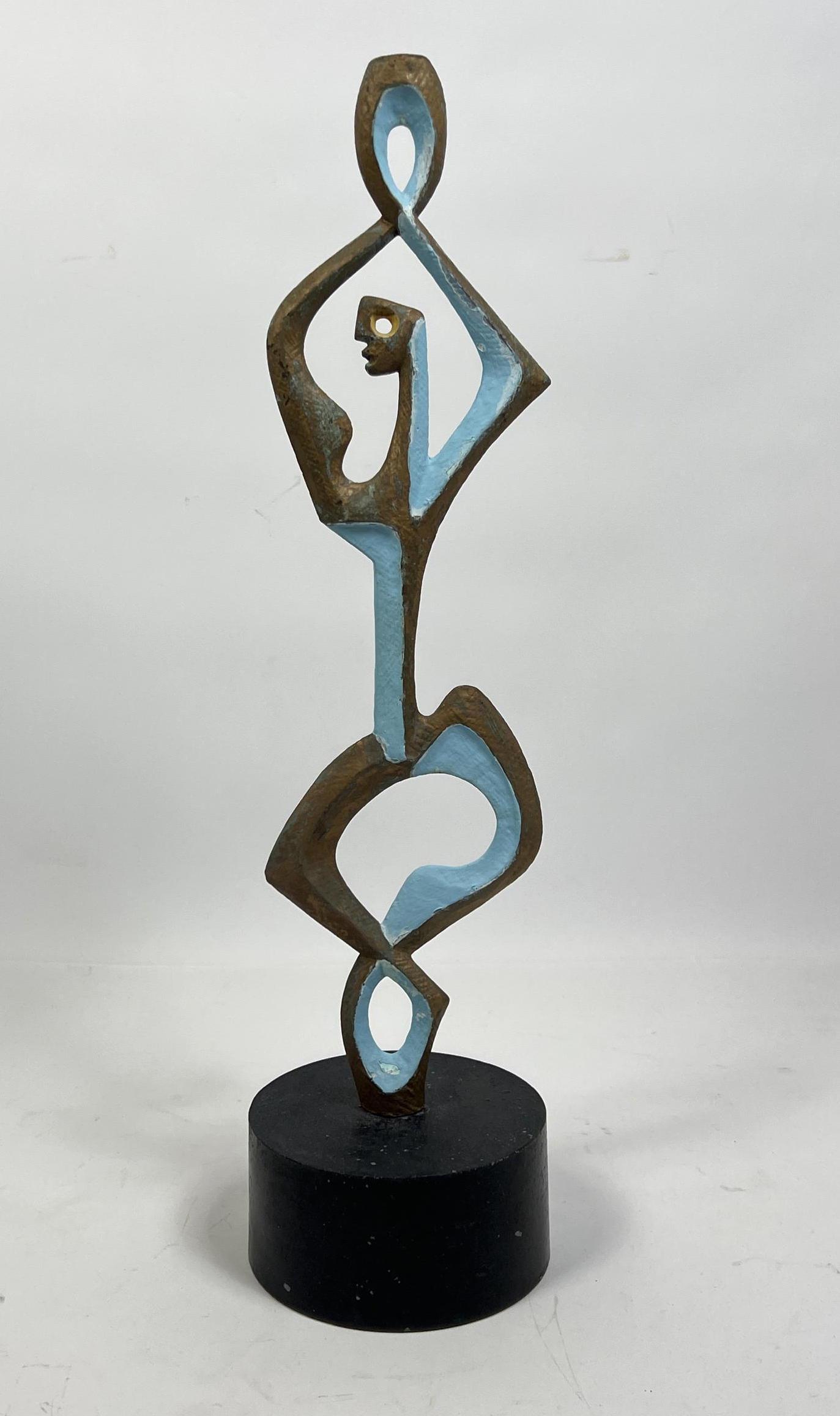 Frederick Weinberg Modernist Sculpture. Solid Metal.