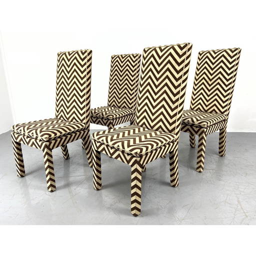 Set 4 Howard Rothberg Tall Back Dining Chairs. Moderni