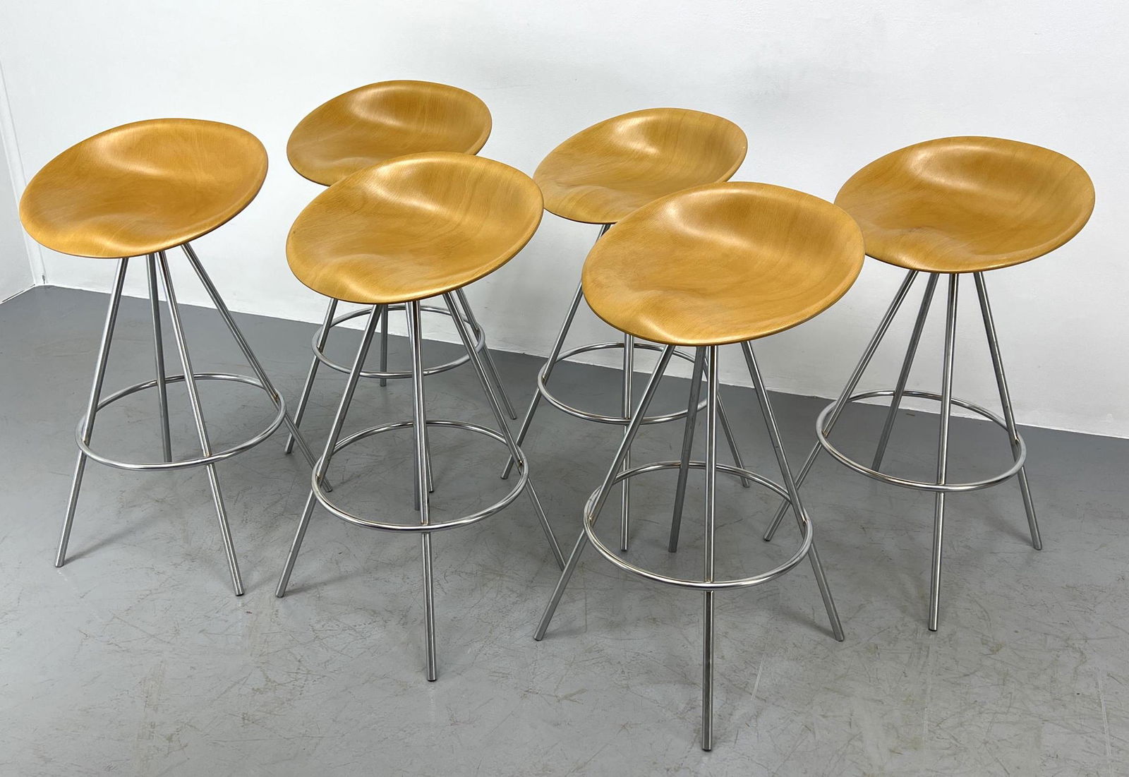 Set 6 ALLERMUIR Laminated Wood Chrome Bar Stools. JoJo (#1458) on Feb ...