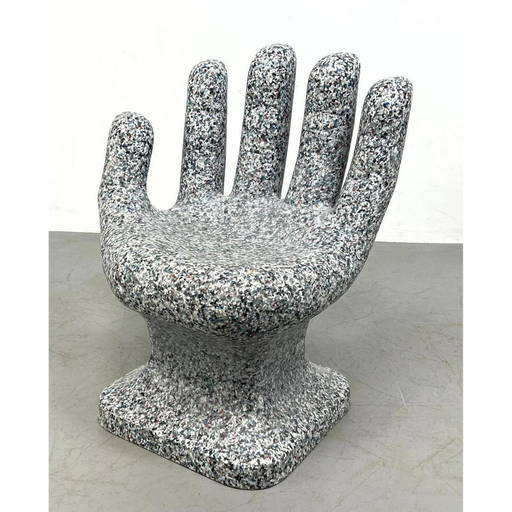 Molded Plastic Hand Chair. Mottled Speckled Finish. Ins