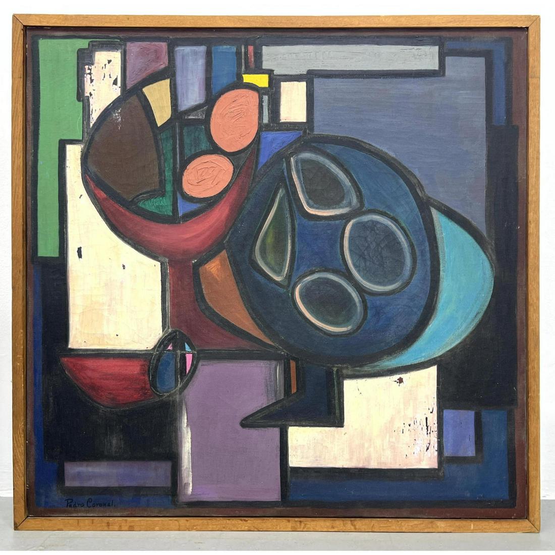 Pedro Coronel Modernist Abstract Painting. Colorful Still Life on ...