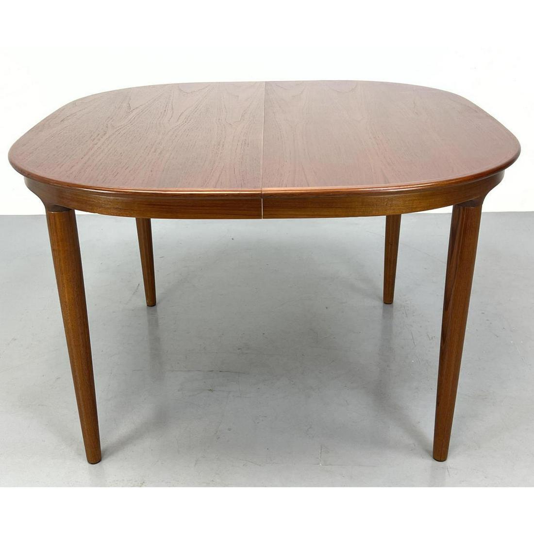 Danish Teak Dining Table With Rounded Corners. No Leaf. Refinished.