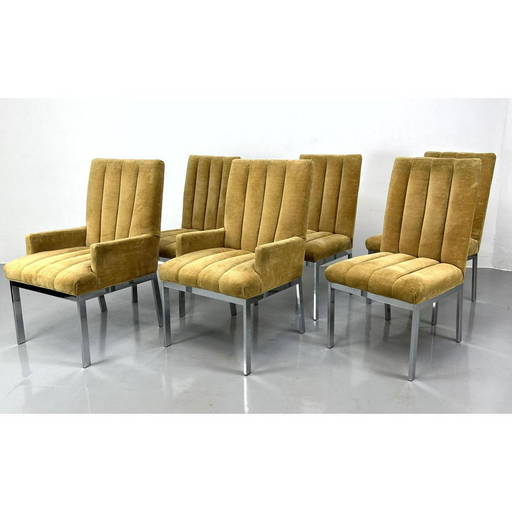 Set 6 Dia Chrome Chairs. Labeled. Design Institute Of America