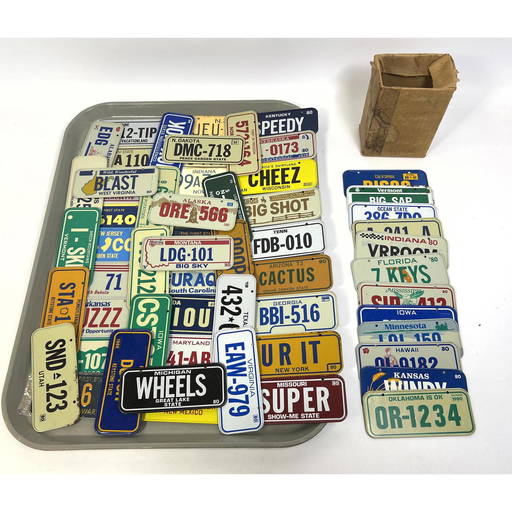 59pc Lot Small License Plates. Many states. (#0060) on Jan 05, 2023 ...