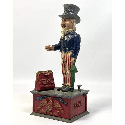 UNCLE Sam Coin Op Cast Iron Bank. THE BOOK of KNOWLEDGE Mark. (#0267 ...