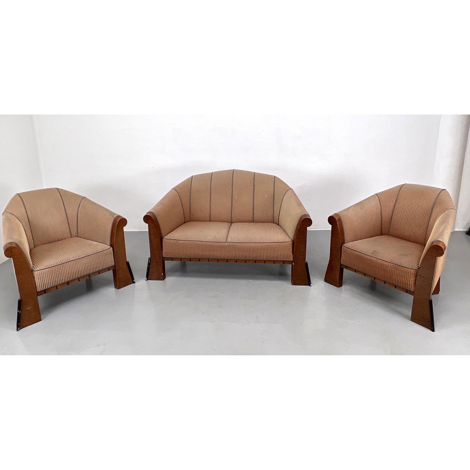 3pc Parlor Set. Pr Chairs And Settee By Michael Graves For Sunar Hauserman