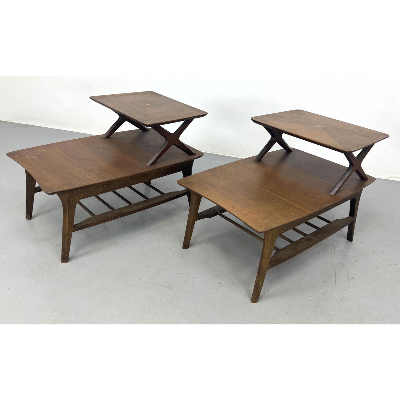 Pr Mid Century Modern Step Tables. Elegant Design With "x" Form ...