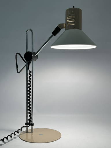 Flos Style Modernist Adjustable Desk Task Lamp. Coiled Cord.
