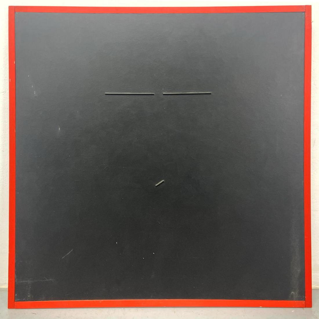 George D'amato Black And Red "violation Of The Square" Painting On ...