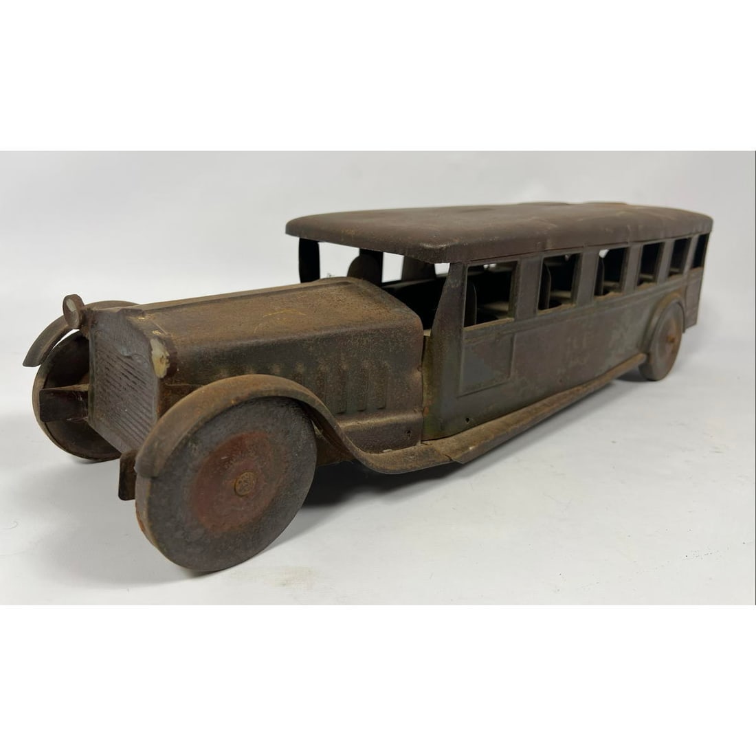 Vintage Cor Cor Toys Tin Model Bus. Long Hood On Open Window Passenger ...