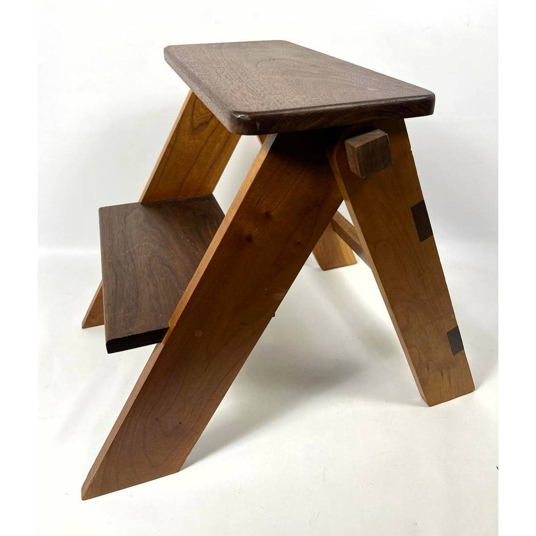 Wood Artisan Black Walnut And Cherry Folding Step Stool. Craftsman ...