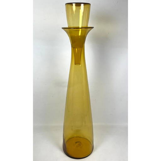 Exceptionally Large Gold Oversized Blenko Stopper Bottle By Wayne ...