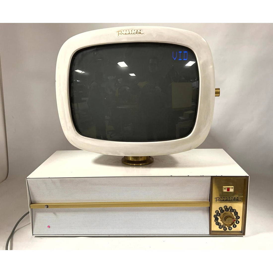 Telstar Predicta Television. Tv Sits On White Enameled Metal Base ...