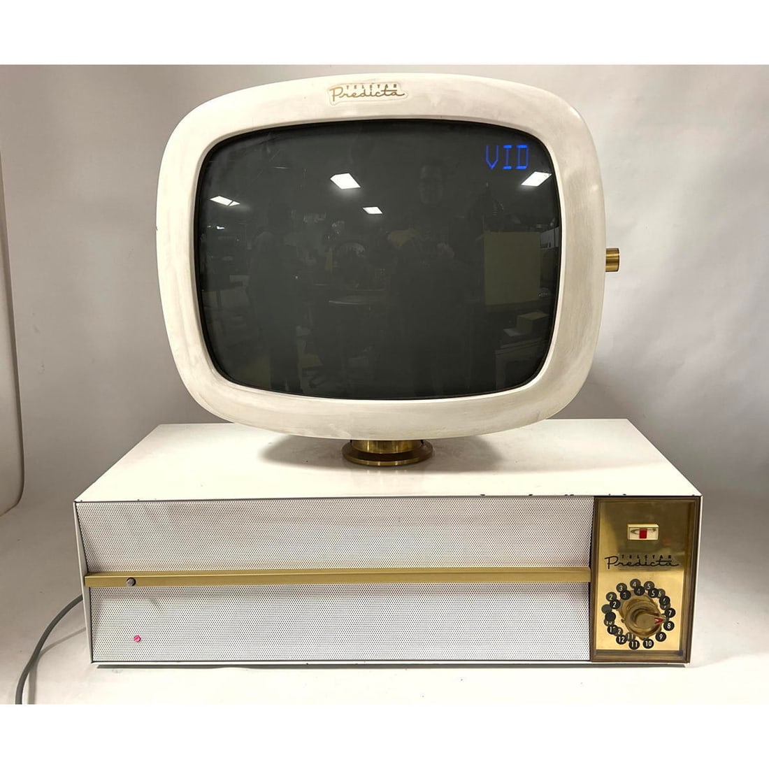 Telstar Predicta Television. Tv Sits On White Enameled Metal Base ...