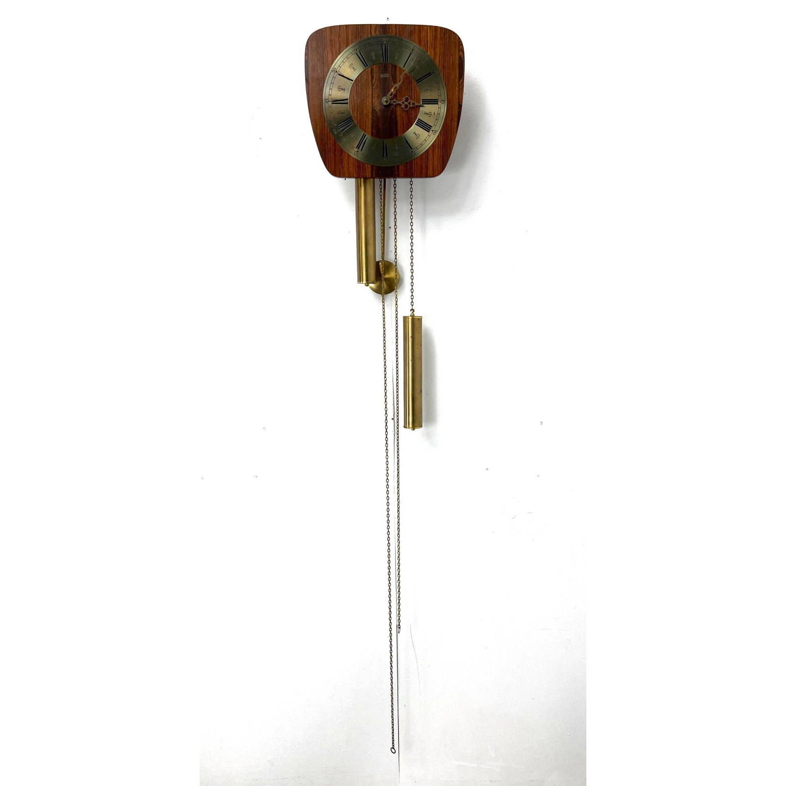 Brixon Mid Century Modern Wall Clock. Pendulum Swings, Clock Ticked The ...