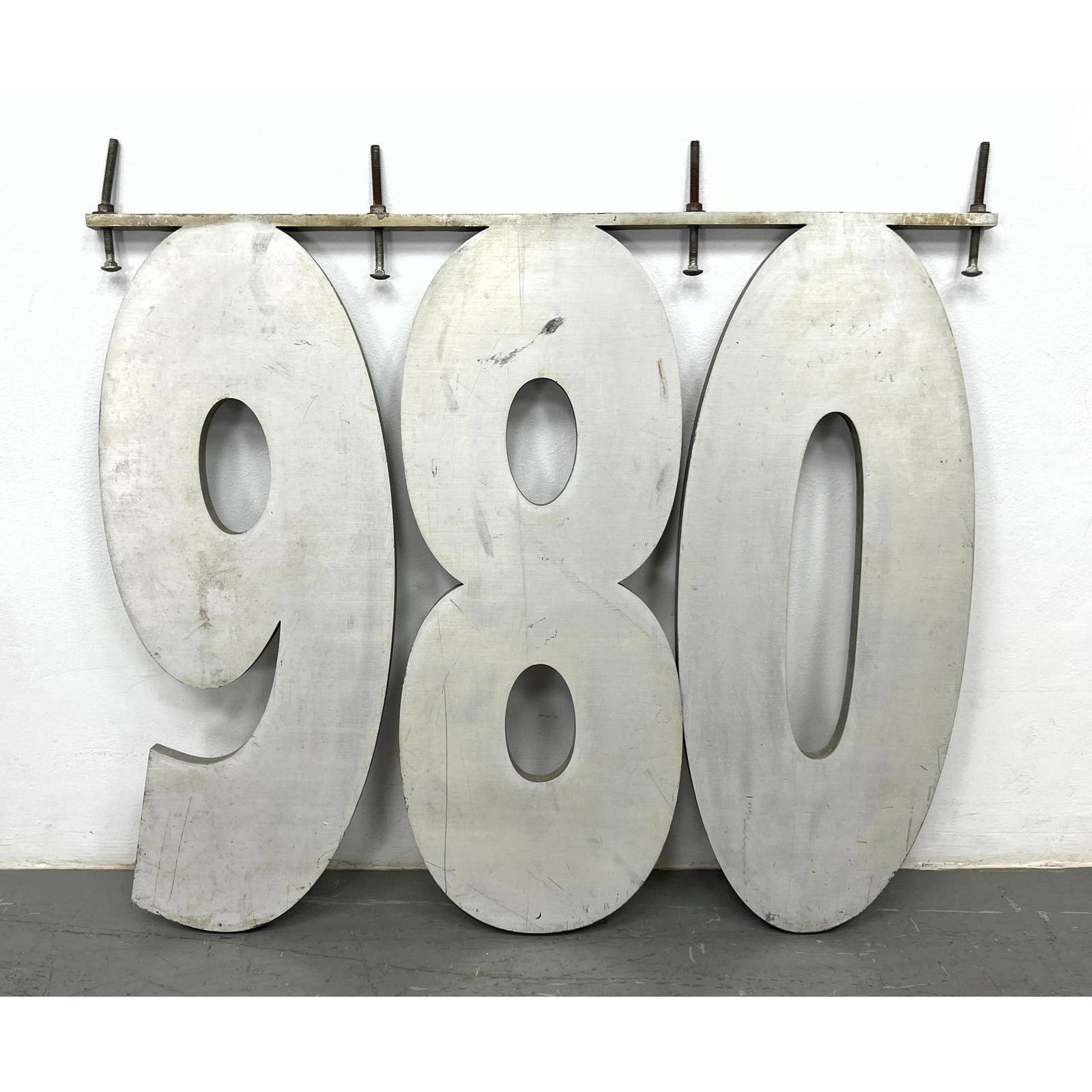 Set Oversized 980 Numbers. Industrial. Numbers Are Attached To Hanger ...