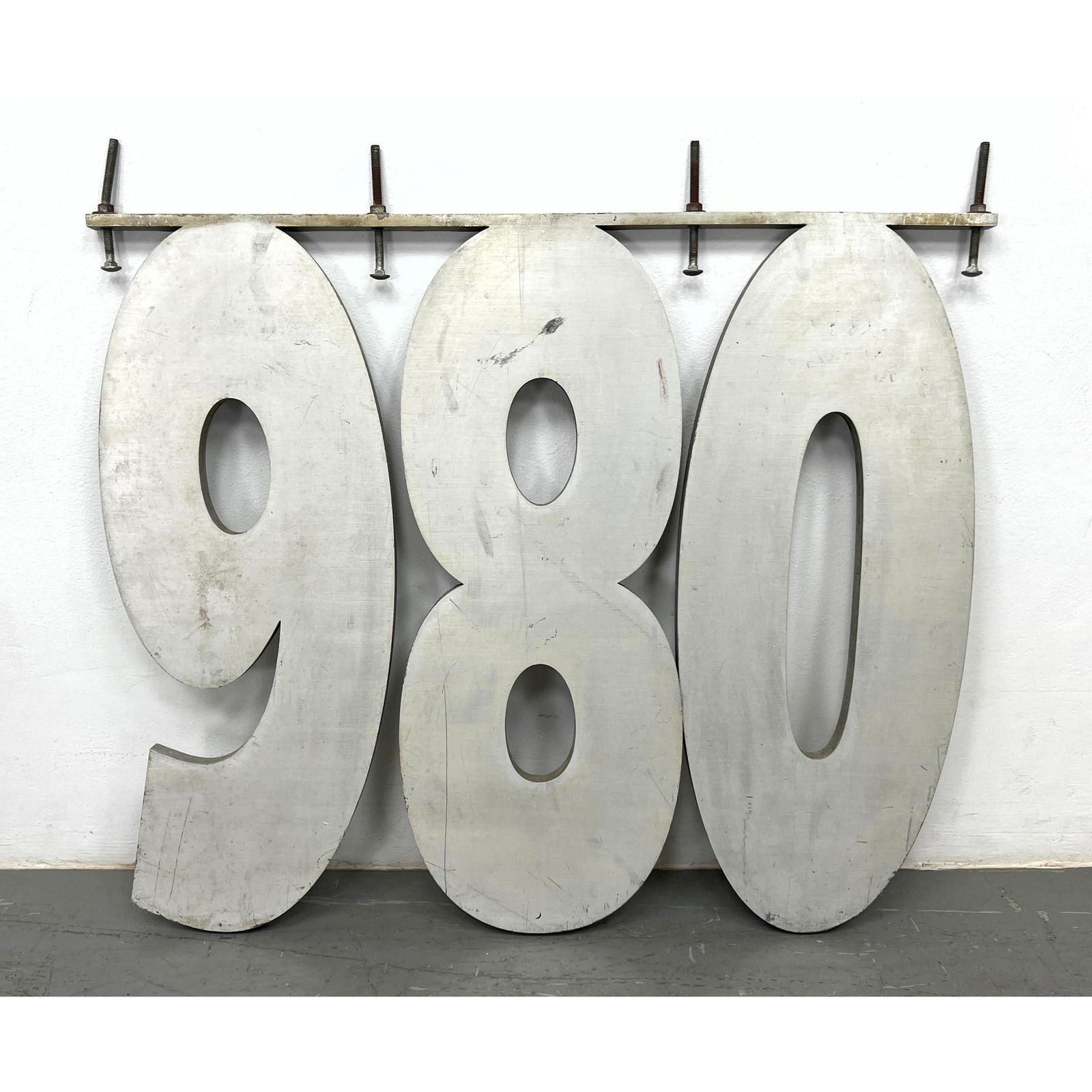 Set Oversized 980 Numbers. Industrial. Numbers Are Attached To Hanger ...