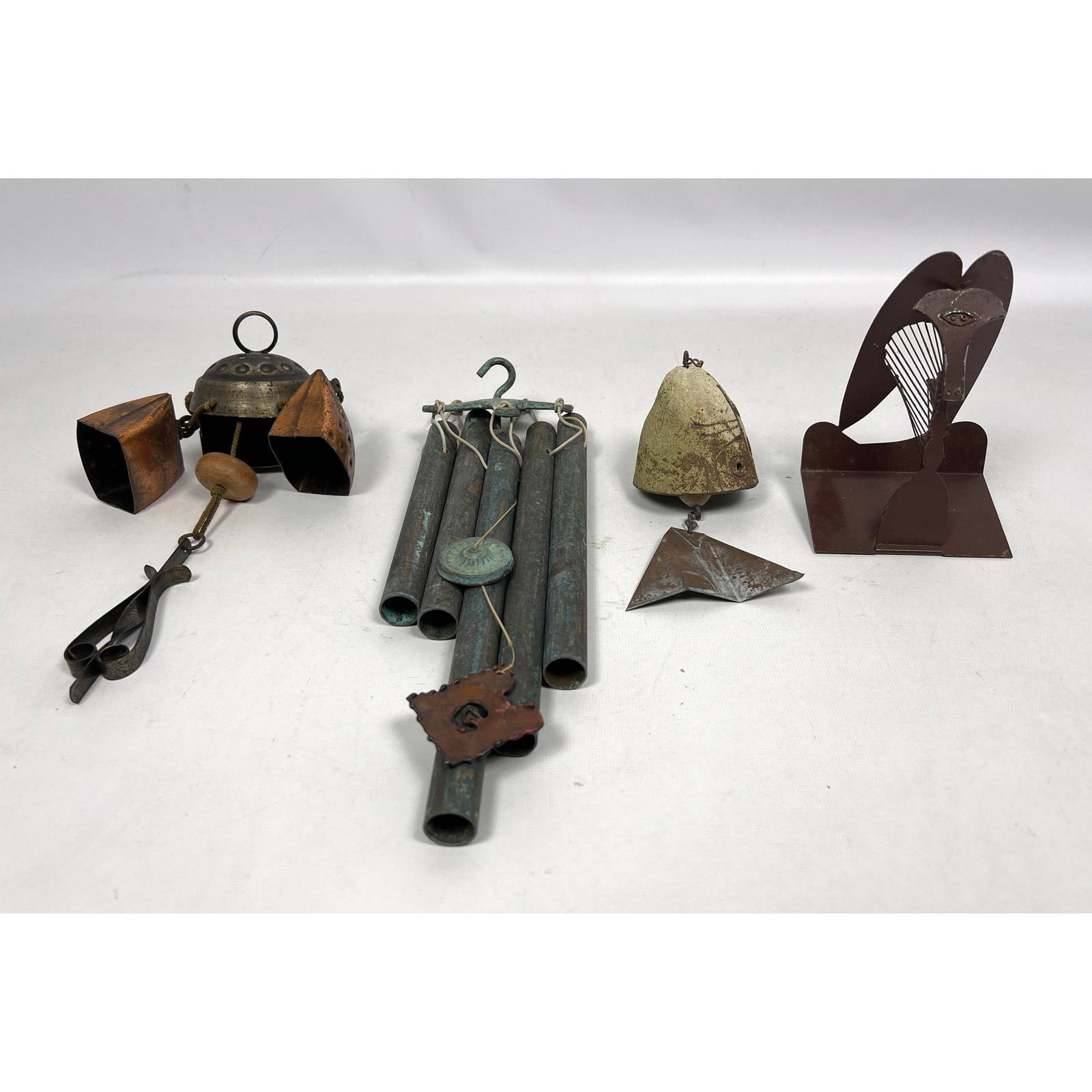 Arcosanti Soleri Ceramic Bell. Walter Lamb Bronze Wind Chimes. Mexican ...