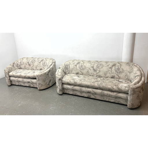 2pc Carson's Modernist Seating. Kagan Style. Love Seat. Couch. Bowed ...