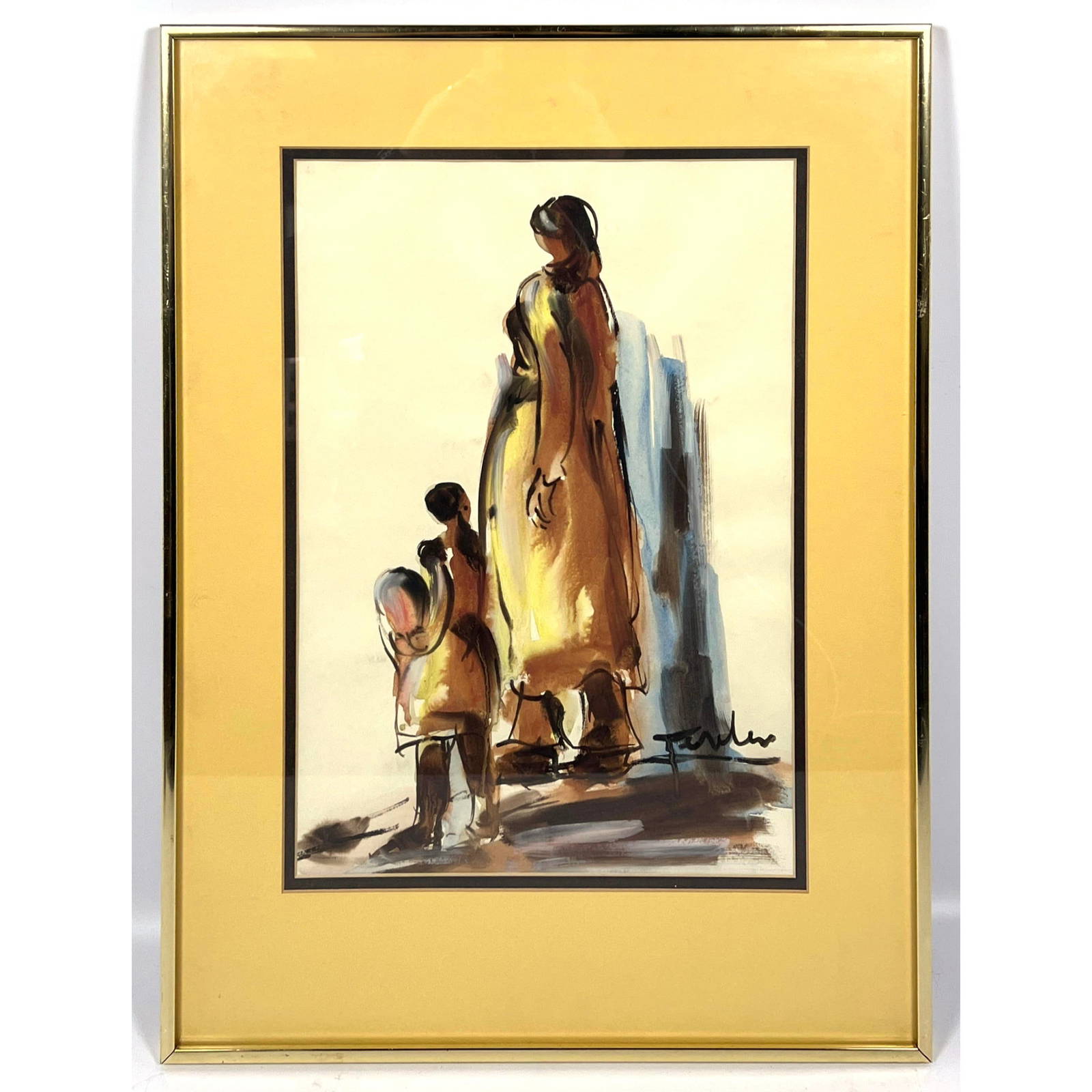 Shmuel Tepler Painting On Paper. Auction