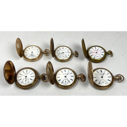 Lot 6 Closed Face Pocket Watches. New York Standard, Perfection ...